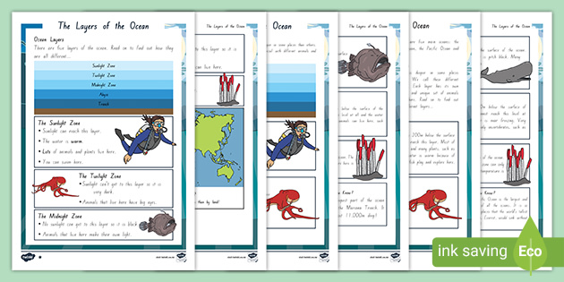 Layers of the Ocean Differentiated Reading Comprehension