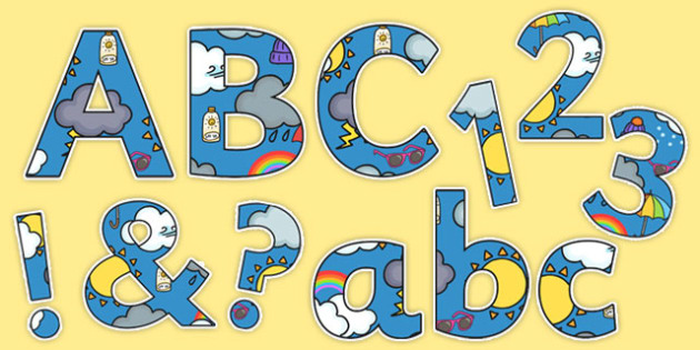 Weather Display Letterings | twinkl.com.au