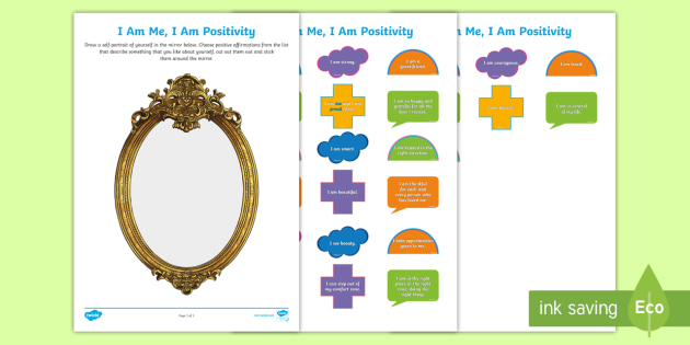 FREE! - Self-Esteem Mirror Activity - Wellbeing | Twinkl