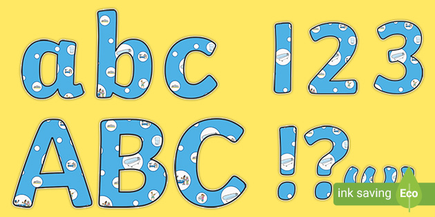 👉 Water Area Themed A4 Display Lettering (teacher made)