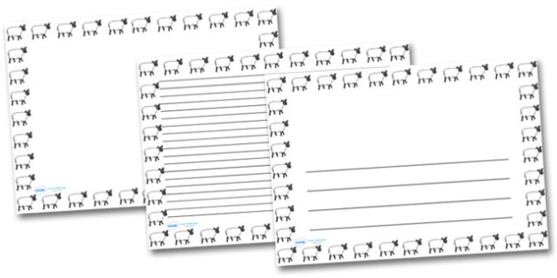 FREE! - Sheep Landscape Page Borders- Landscape Page Borders