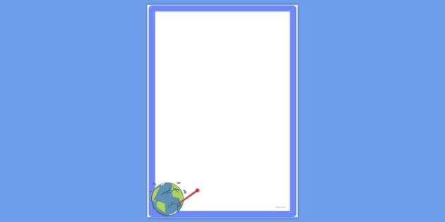 FREE! - Global Warming Earth Page Border | Page Borders | Twinkl