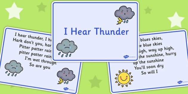 FREE! - I Hear Thunder Story Sequencing (teacher made)