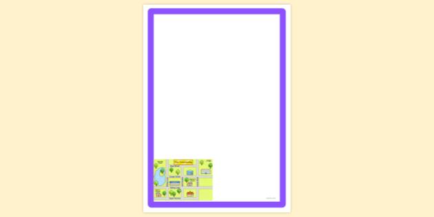 Town Map Page Border | Page Borders | Twinkl (teacher made)