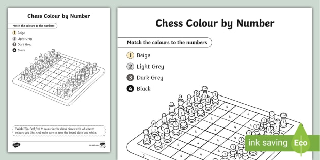FREE! - Chess Colour By Number (teacher made)