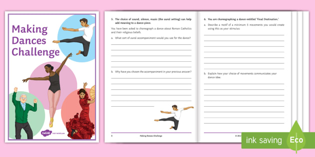Making Dances Challenge Activity Booklet (teacher made)