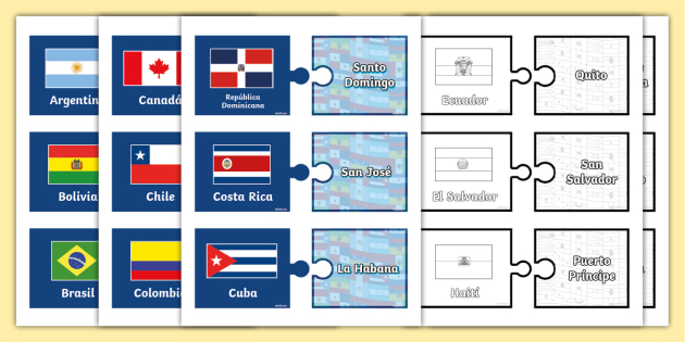 Los Capitales De America Latina Map Mapa America Latina Capitales