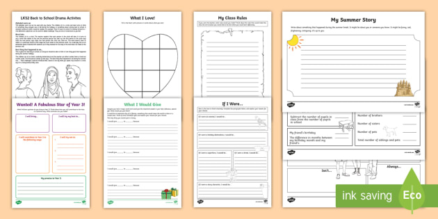 First Week Back Activity Pack for Year 3 (teacher made)