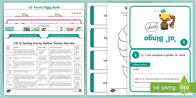 ‘al’ Sound Activity Stations - Teacher-Made Resource Pack