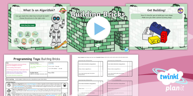 Computing Programming Toys Building Bricks Year 1 Lesson Pack 1