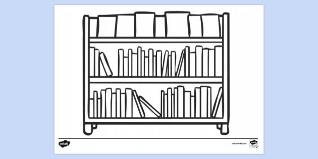 FREE! - Bookcase Colouring | Colouring Sheets (teacher made)