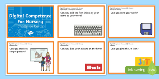 Digital Competence for Nursery Challenge Cards