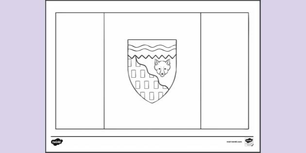 FREE! - Northwest Territories Canada Flag Colouring Sheet