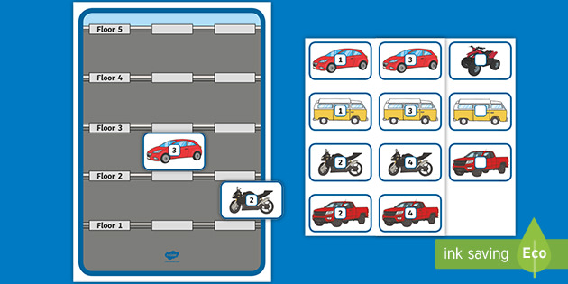 👉 Car Park Number Recognition Activity (teacher made)