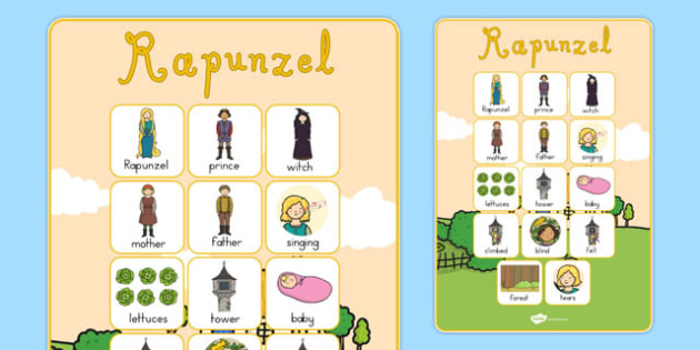 Rapunzel Vocabulary Poster (teacher made)