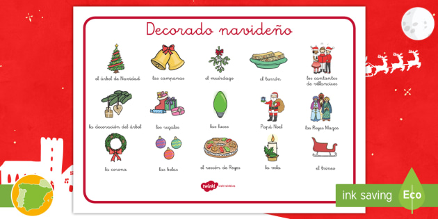 Tapiz de vocabulario: Decorado navideño
