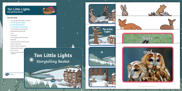 Ten Little Lights Storytelling Basket (teacher made)