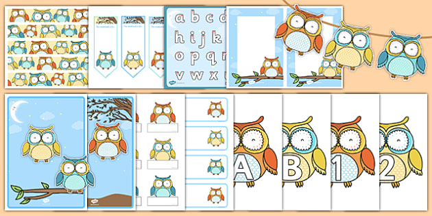 Owls Bulletin Board Pack (teacher made)