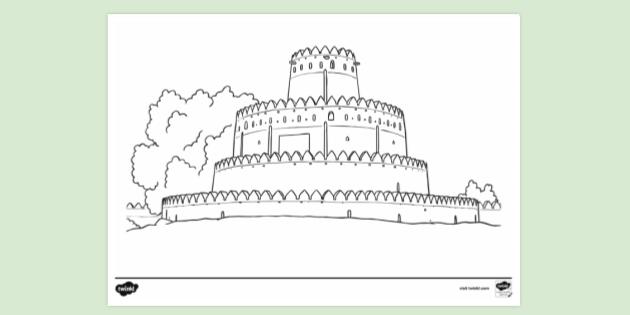 FREE! - Jahili Fort Colouring Sheet | Colouring Sheets