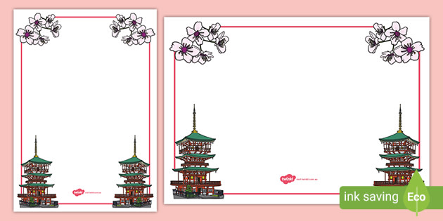 Japanese Cherry Blossom Classroom Area Display Sign