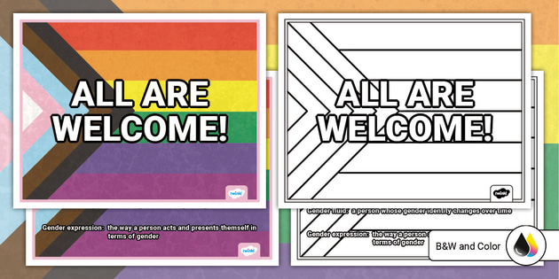 Gender Identity Posters: All Are Welcome & Gender Talk