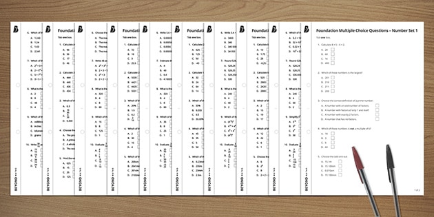 👉 Foundation Multiple Choice - Number 1 | GCSE Maths | Beyond