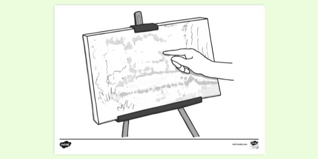 FREE! - Monet Style Painting Colouring Sheet | Colouring Sheet