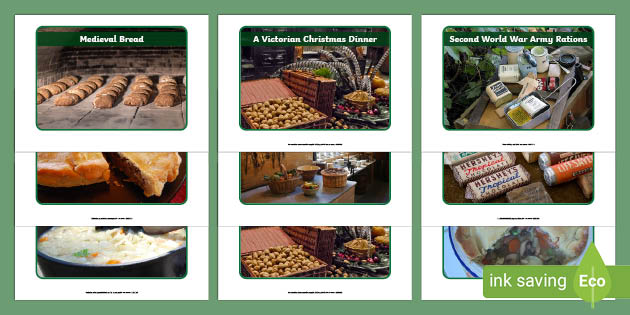 Cooking in the Past Display Photos (teacher made)