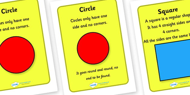 FREE! - 2D Shape Information Posters for Visually Impaired - 2D, shape