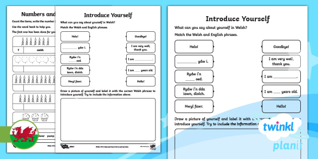 Learn How to Speak Welsh | KS1 Home Learning Tasks - Twinkl