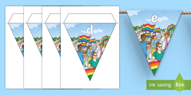 Pride bunting - KS2 - Primary resource (teacher made)