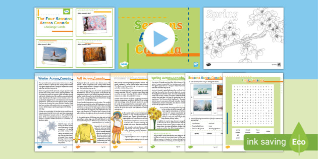 The Four Seasons Across Canada Science Pack (Teacher-Made)