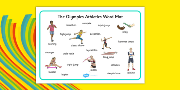 The Olympics Athletics Word Mat (teacher made)