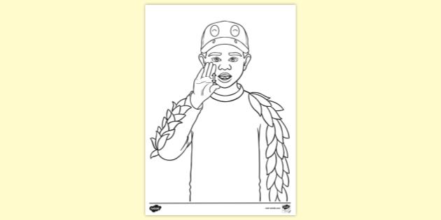 FREE! - BSL Duck Colouring Sheet | Colouring Sheets