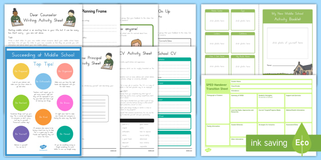 Moving up to Middle School Transition Resource Pack - transition to middle