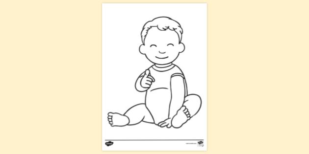 Baby Sign You Colouring | Colouring Sheets