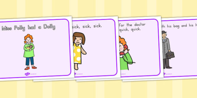 Miss Polly Had a Dolly Story Sequencing (A4) (teacher made)