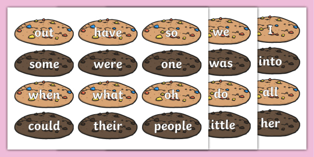 Editable Tricky Words on Cookies (teacher made)