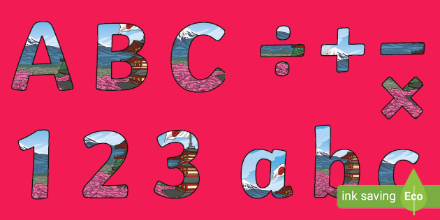 Japan Bulletin Board Letters and Numbers Pack