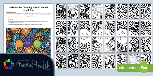 FREE! - World Mental Health Day Collaborative Art Project 3-6