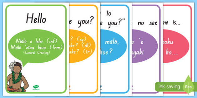 Tongan Greetings Display Posters - Tongan Language Week