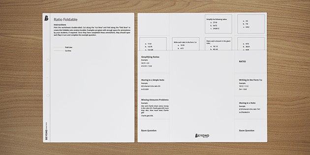 👉 Foldable Ratio Revision Booklet | GCSE Maths | Beyond