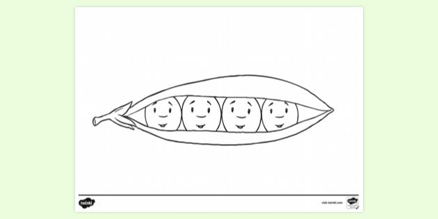 FREE! - Peas Colouring Page - Primary Resources