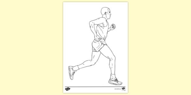 FREE! - David Rudisha Colouring Sheet (teacher made)