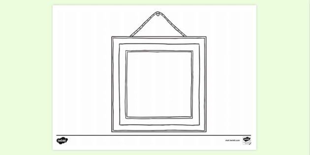 FREE! - Wooden Photo Frame Colouring Sheet | Colouring Sheets