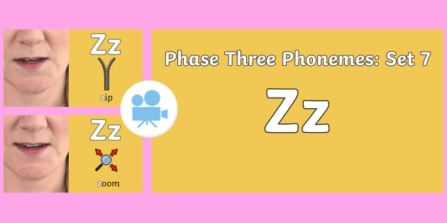 Phase 3 Phonemes : Set 7 'z' Animation - Phonics
