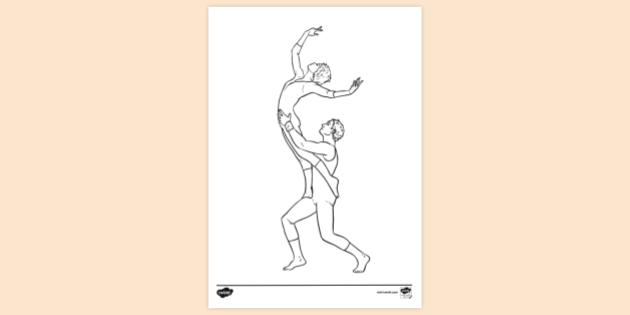 FREE! - Acrobats Colouring Sheet (teacher made)