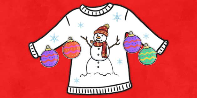 Christmas Jumper Design Cut and Stick Worksheet / Worksheet - christmas