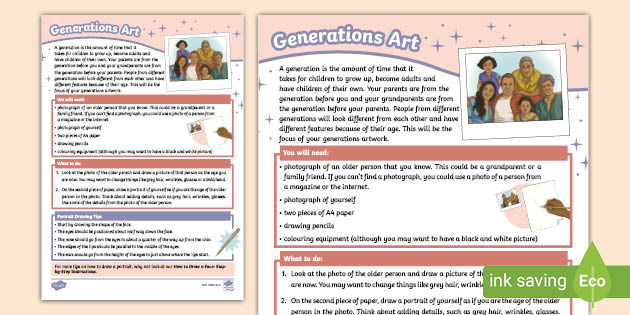 KS2 Generations Art Activity