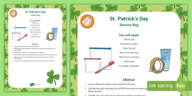 St. Patrick's Day Sensory Bag (teacher made)